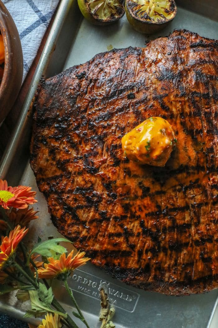 Easy Grilled Adobo Marinated Flank Steak - Bonappeteach