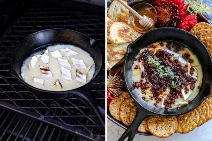 Smoked Brie with Honey and Chorizo - Bonappeteach