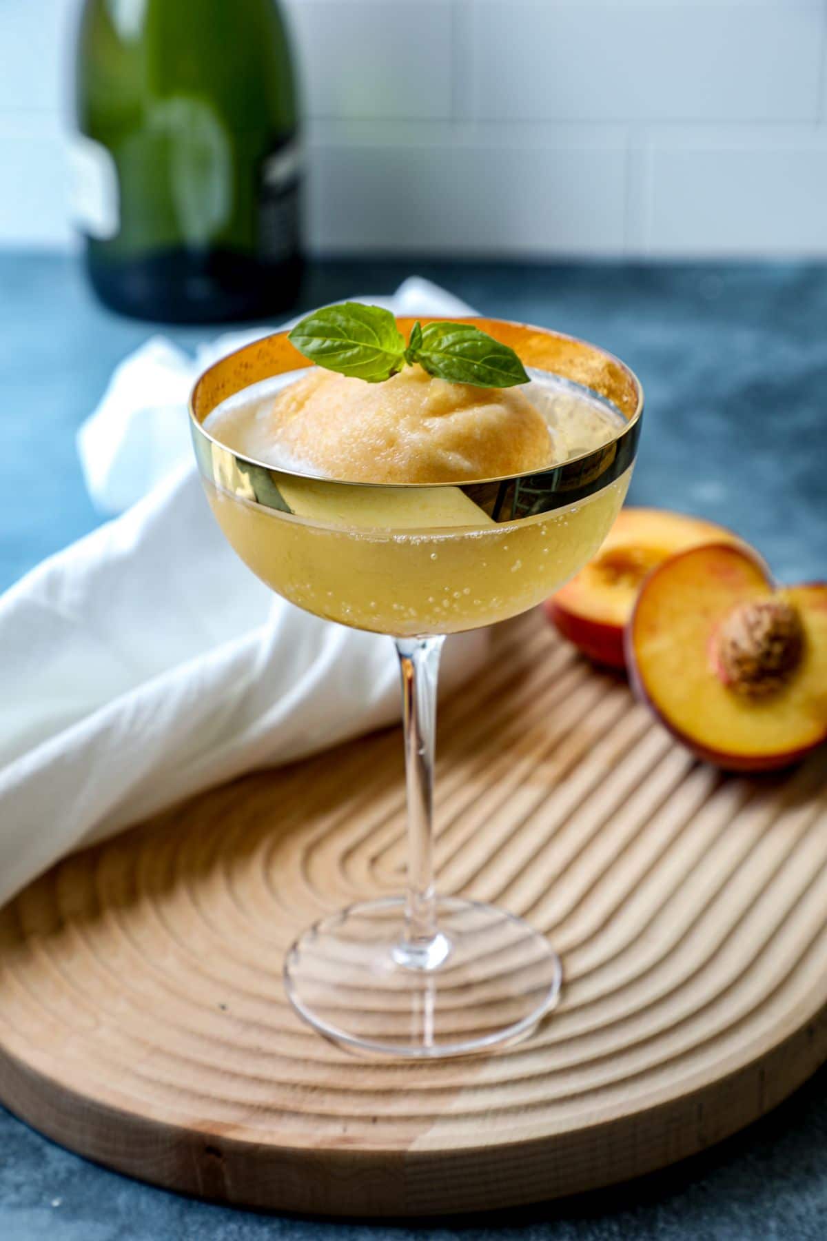 Frozen Peach Bellini - Bonappeteach