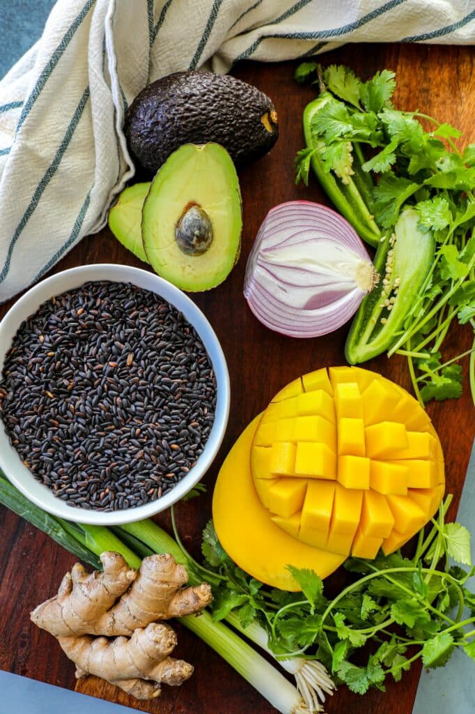 Black Rice And Mango Salad Recipe - Bonappeteach