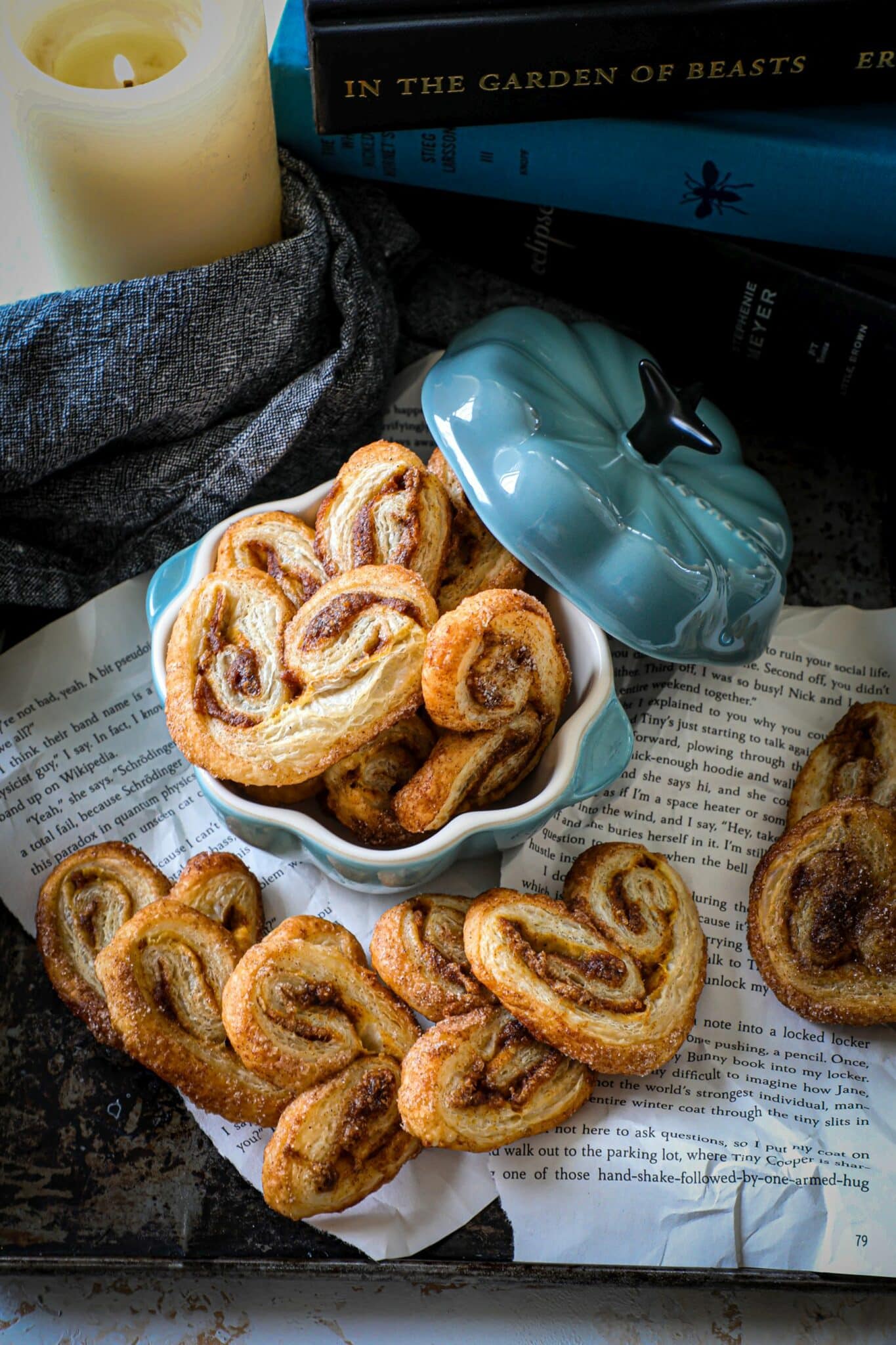 Pumpkin Butter Puff Pastry Palmiers - Bonappeteach