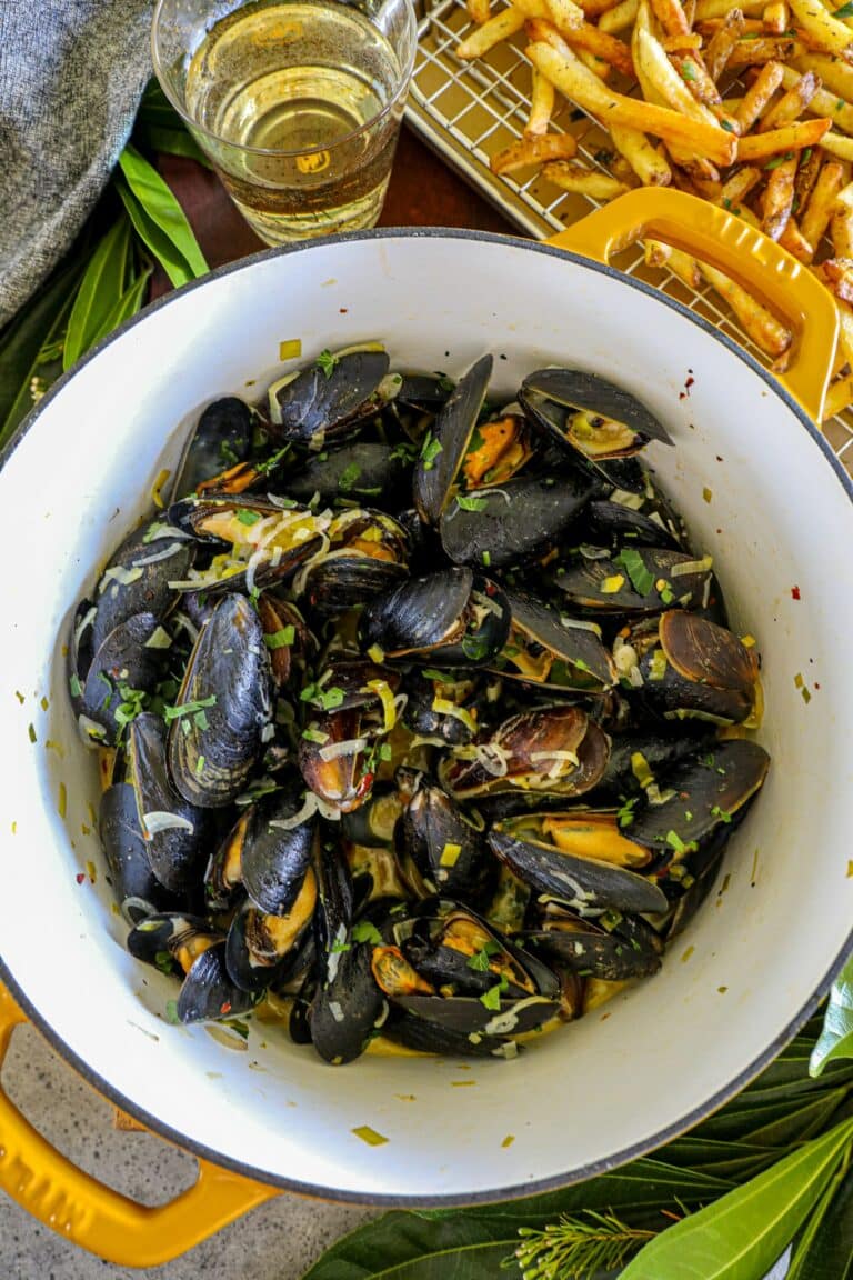 Mussels In White Wine Cream Sauce - Bonappeteach