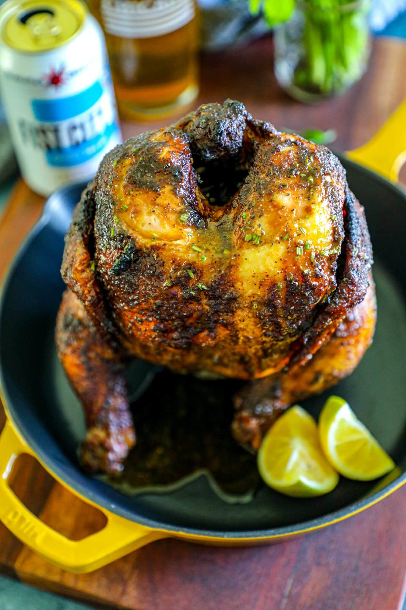 Smoked Beer Can Chicken Recipe - Bonappeteach
