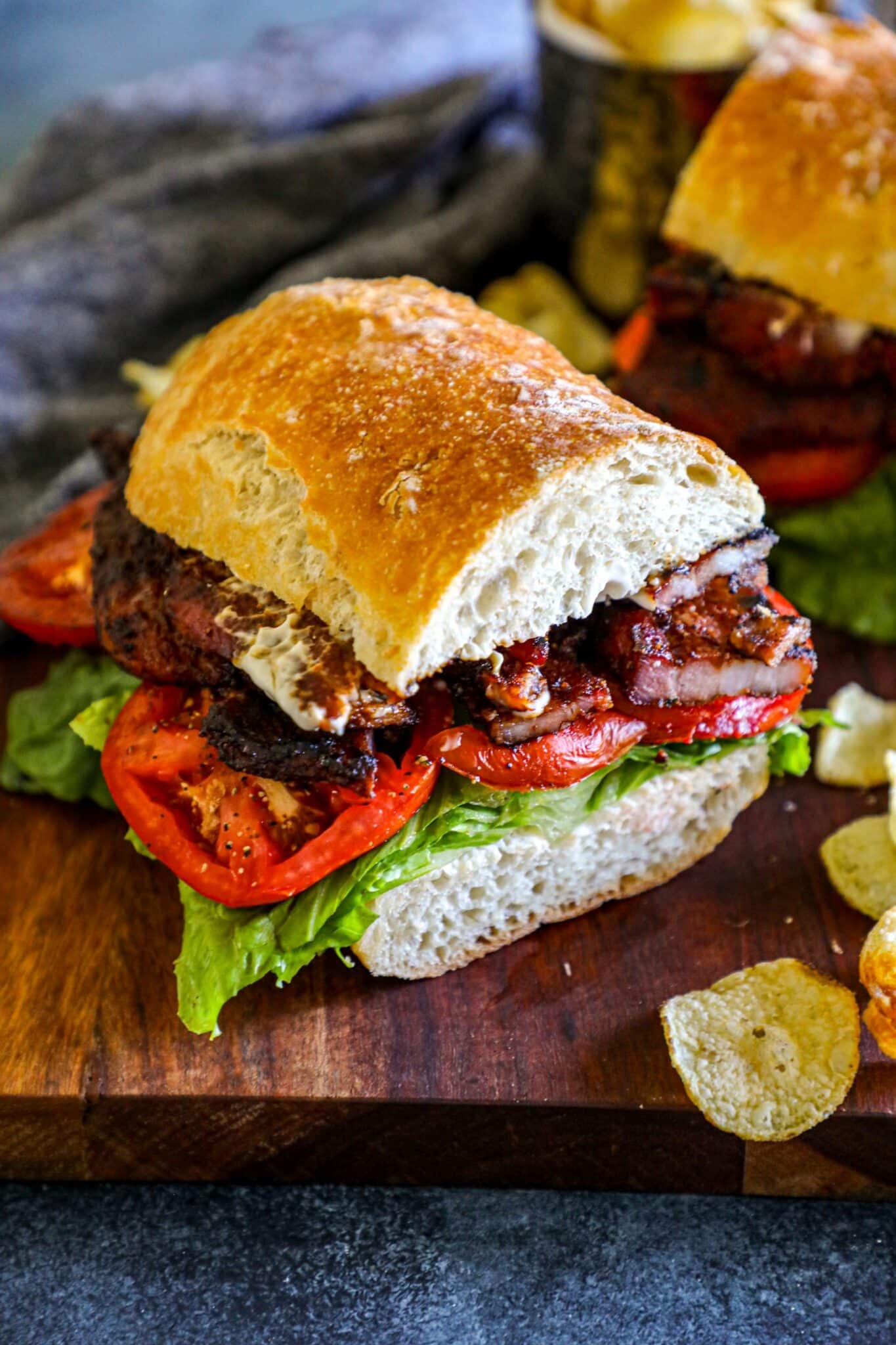 Pork Belly Sandwich Recipe (PBLT) - Bonappeteach