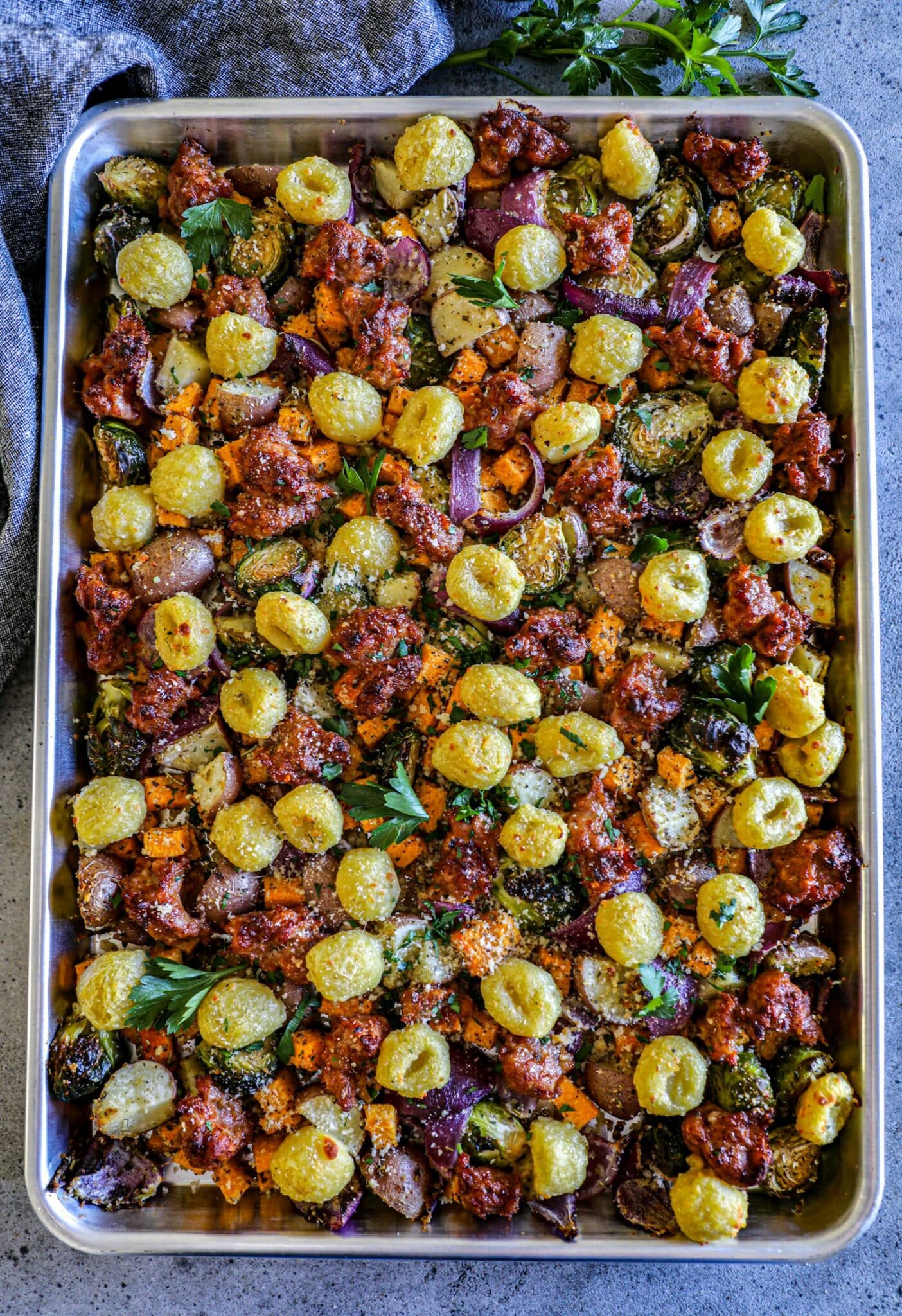 Italian Sausage and Gnocchi Sheet Pan Dinner - Bonappeteach