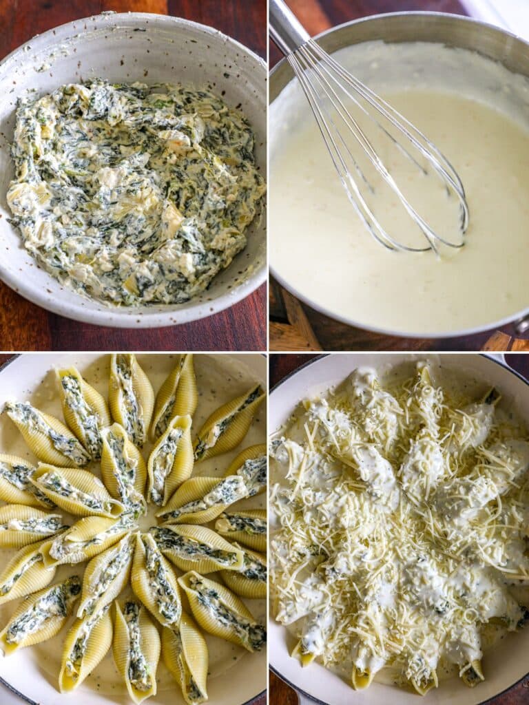 Spinach Artichoke Stuffed Shells Recipe - Bonappeteach