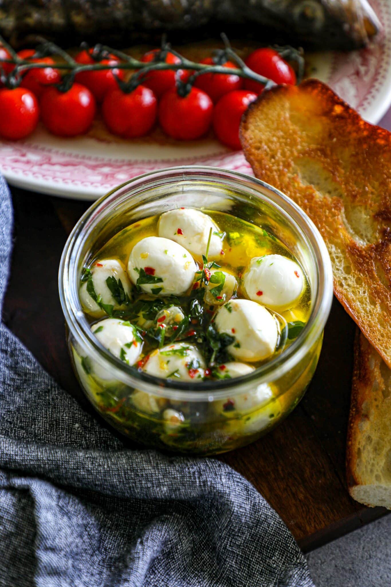 Marinated Mozzarella Balls - Bonappeteach